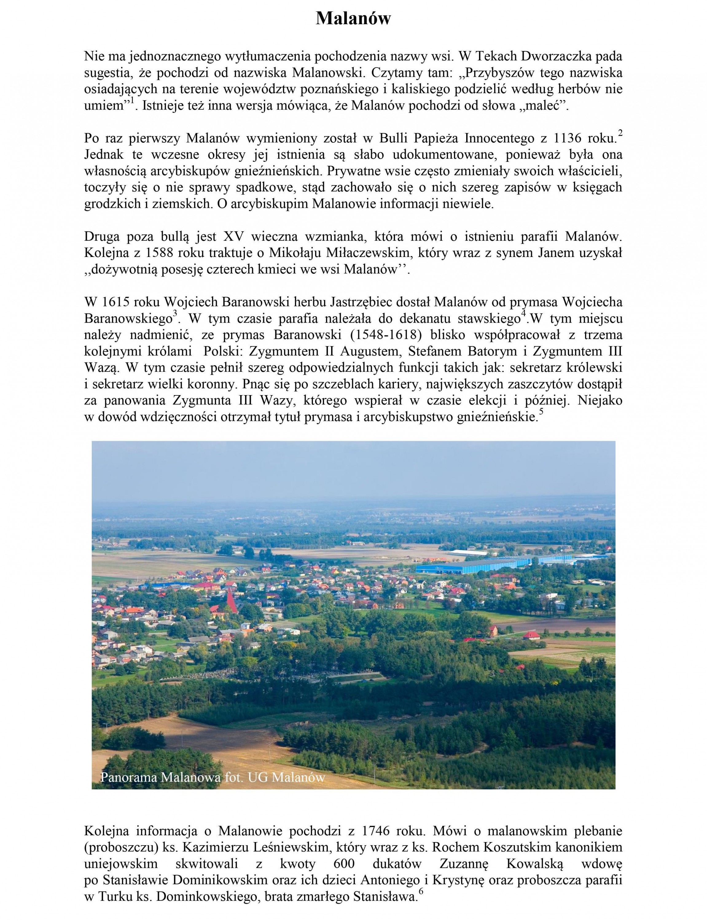 Historia Malanowa | Malanów Online - Lokalny serwis informacyjny - www ...